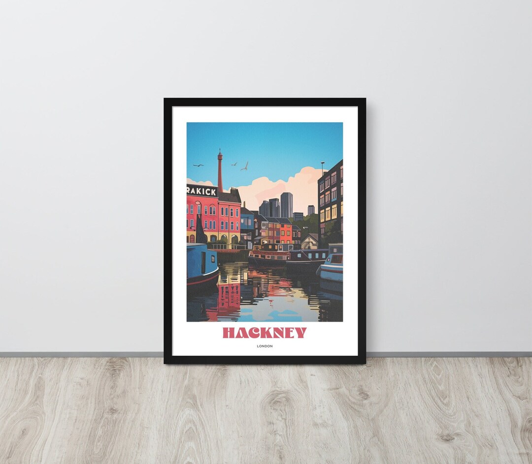 Hackney London Travel Poster, London England Gift Idea, Iconic Hackney ...