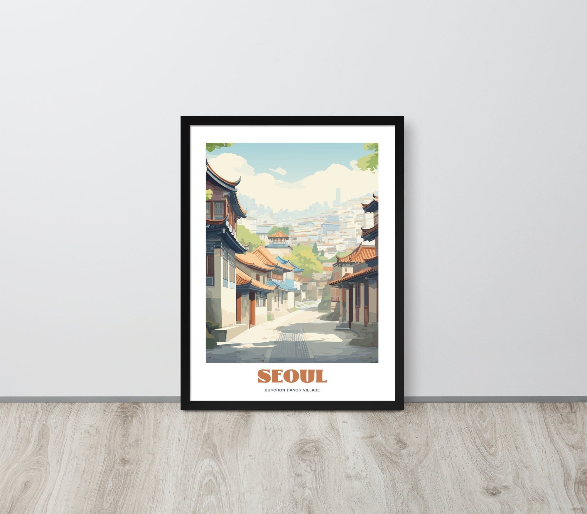 Bukchon Hanok Village Travel Poster, Stunning Seoul Gift Idea, South ...