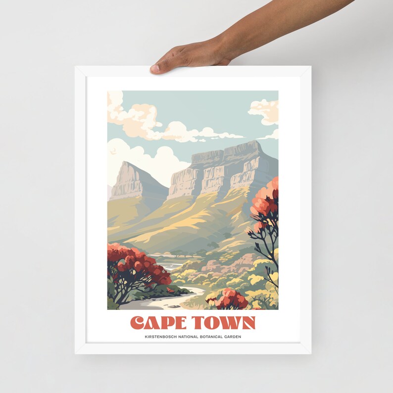 Kirstenbosch National Botanical Garden Travel Poster, Cape Town South ...