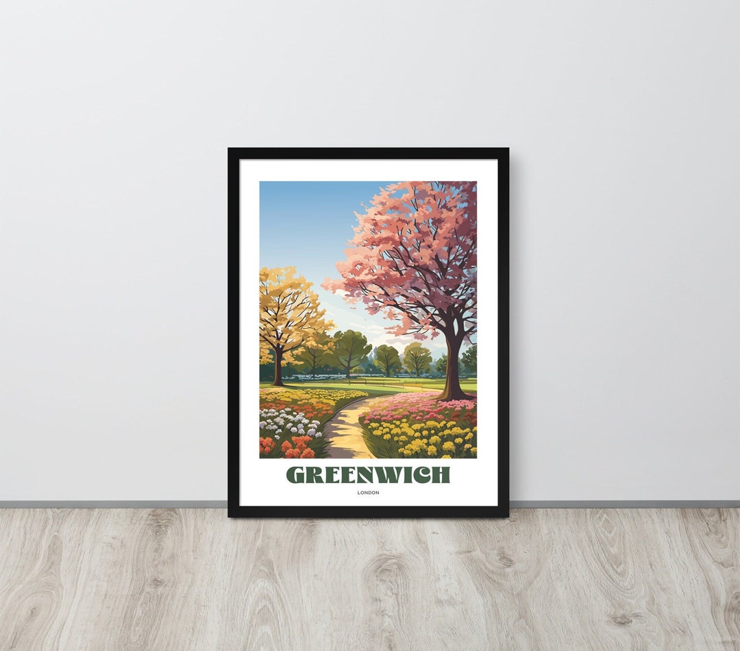 Greenwich London Travel Poster, London England Gift Idea, Iconic ...