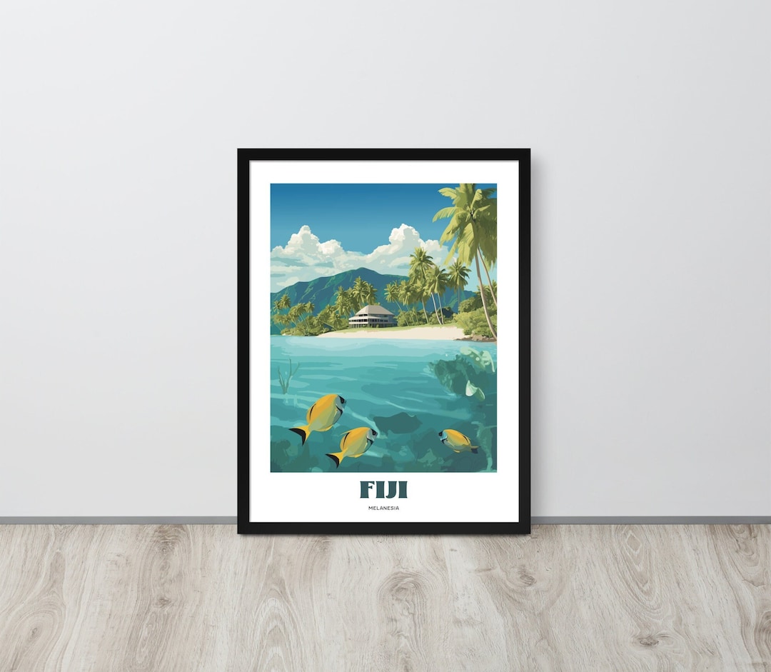 Fiji Travel Poster, Stunning Fiji Gift Idea, Picturesque Fiji, Tropical ...