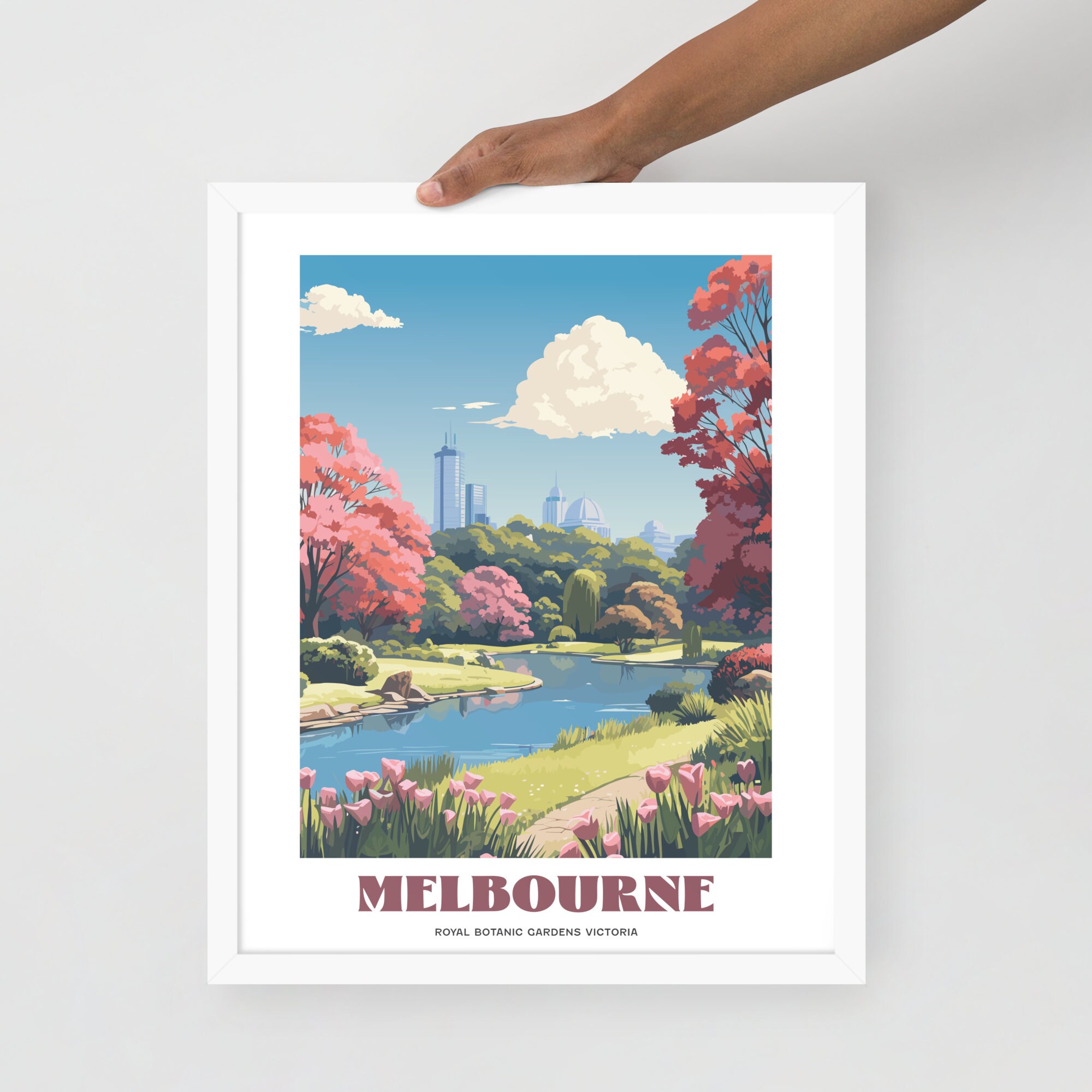 Royal Botanic Gardens Victoria Travel Poster, Stunning Australia Gift ...