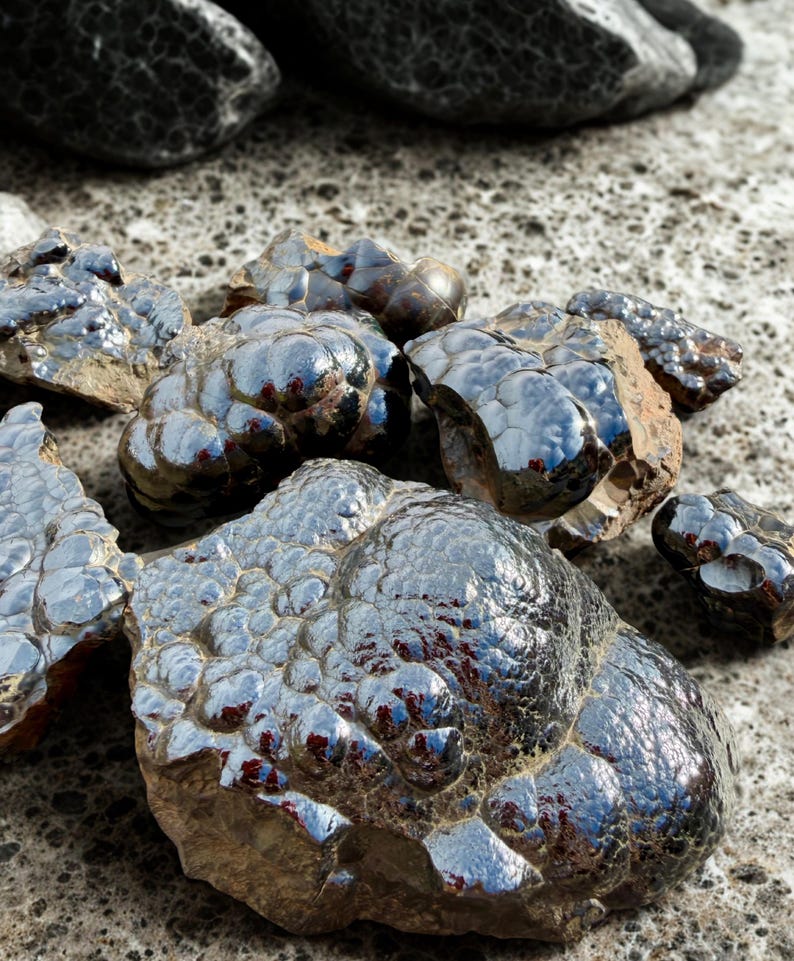 Natural Raw Hematite Cluster • Natural Iron Mineral Crystal for ...