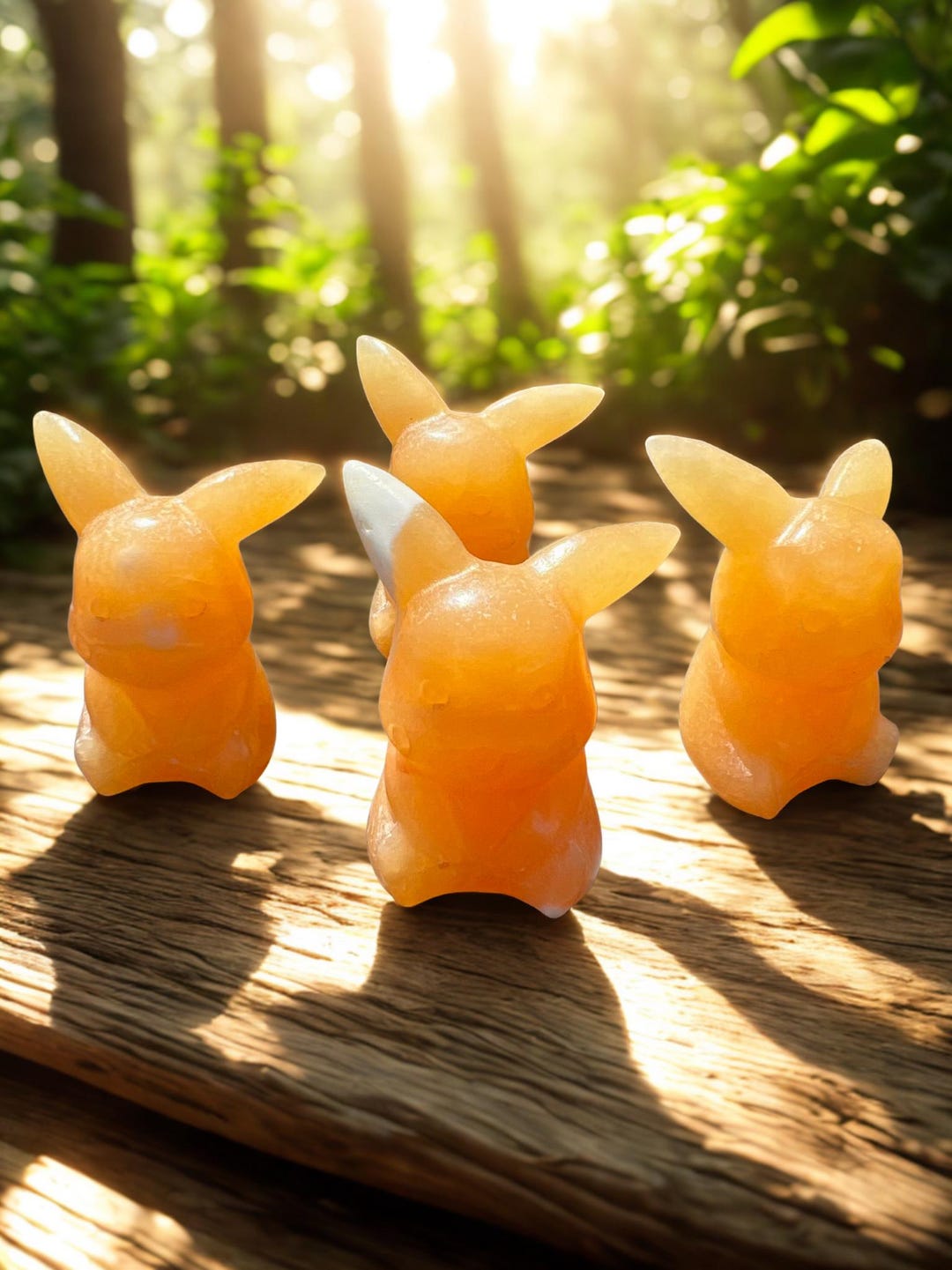Orange Calcite Pikachu | 2.5 Inch Crystal Figurine | Hand Carved ...