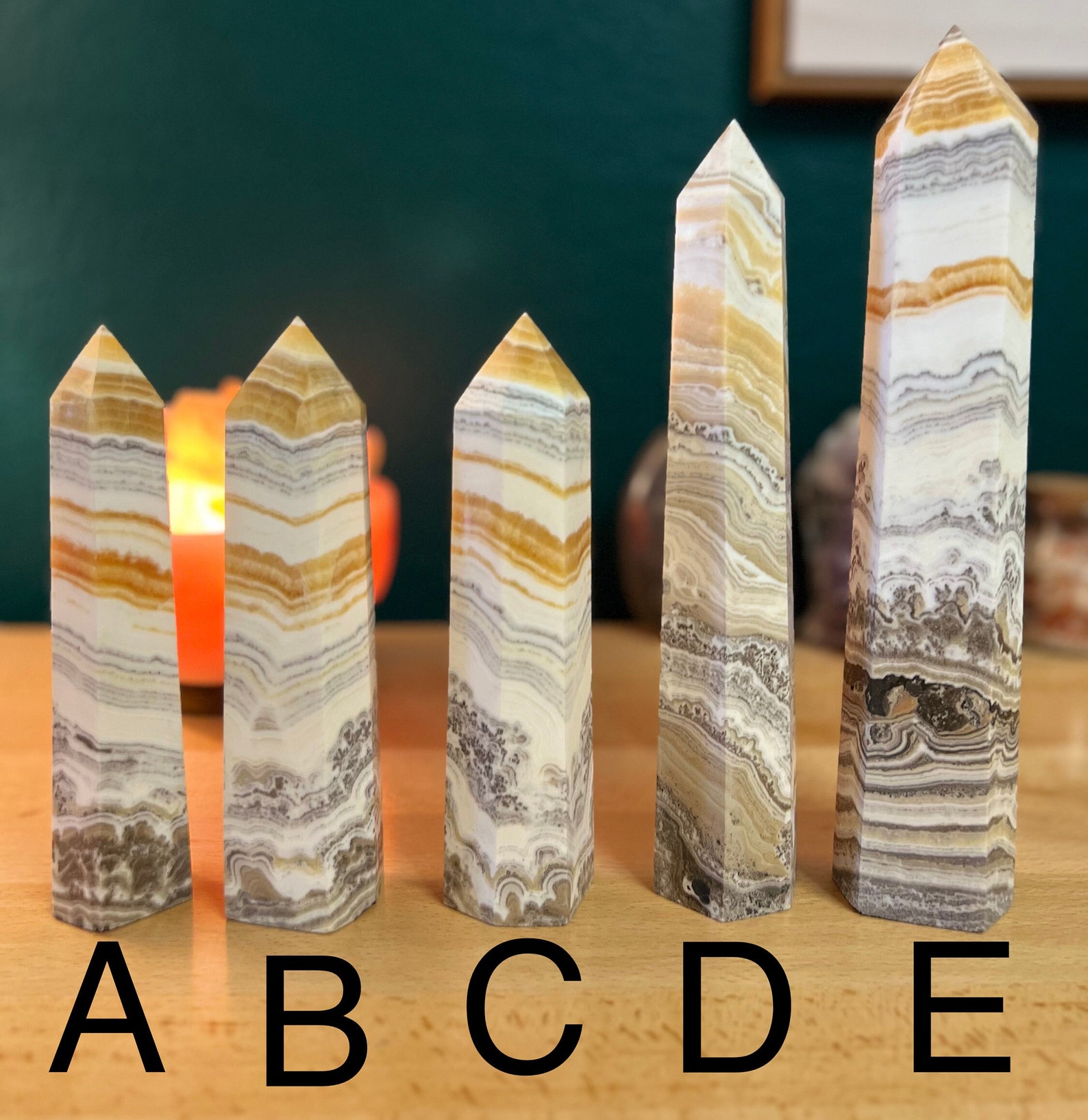 Jumbo Zebra Calcite Towers: Balance and Ground Your Energy! Harmonize ...