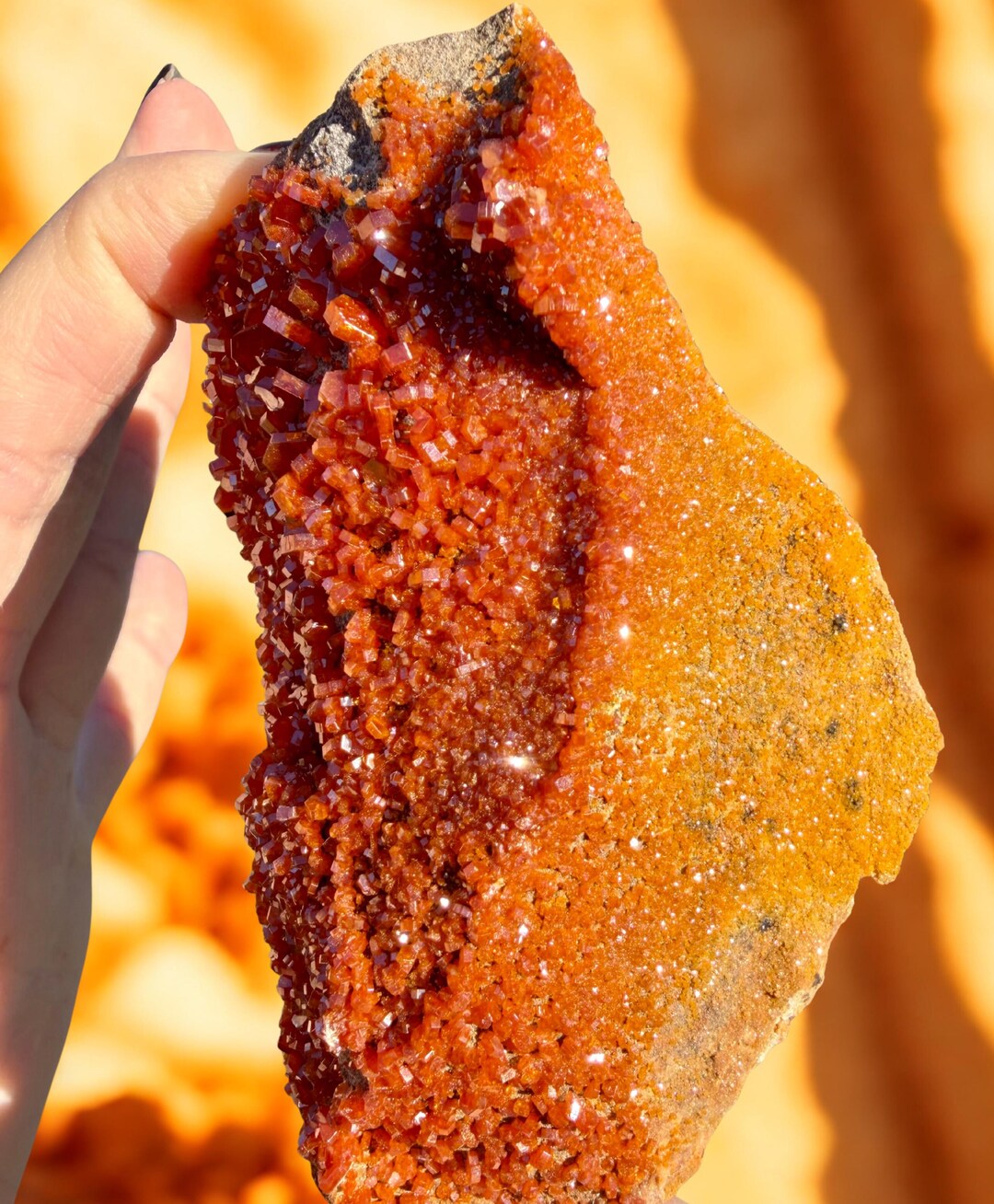 Moroccan Vanadinite Crystal | Raw Sparkly Vanadinite on Matrix | Pick ...