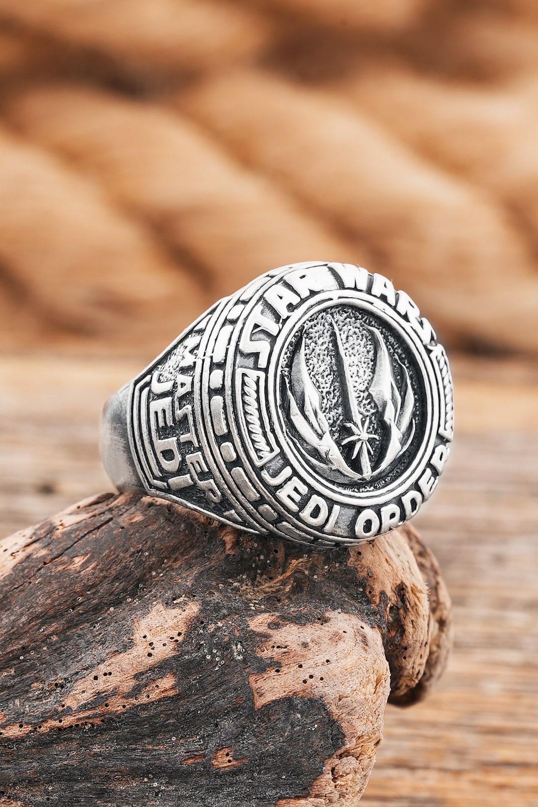 Star Wars Silver Mens Ring-young Padawan Silver Ring-men Star Wars ...