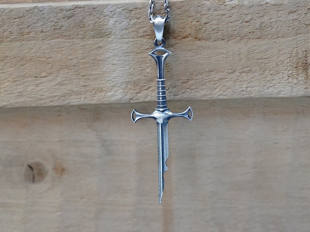 Silver Fantasy Elven Sword, Broken Blade Necklace Birthday Gift, Gift ...