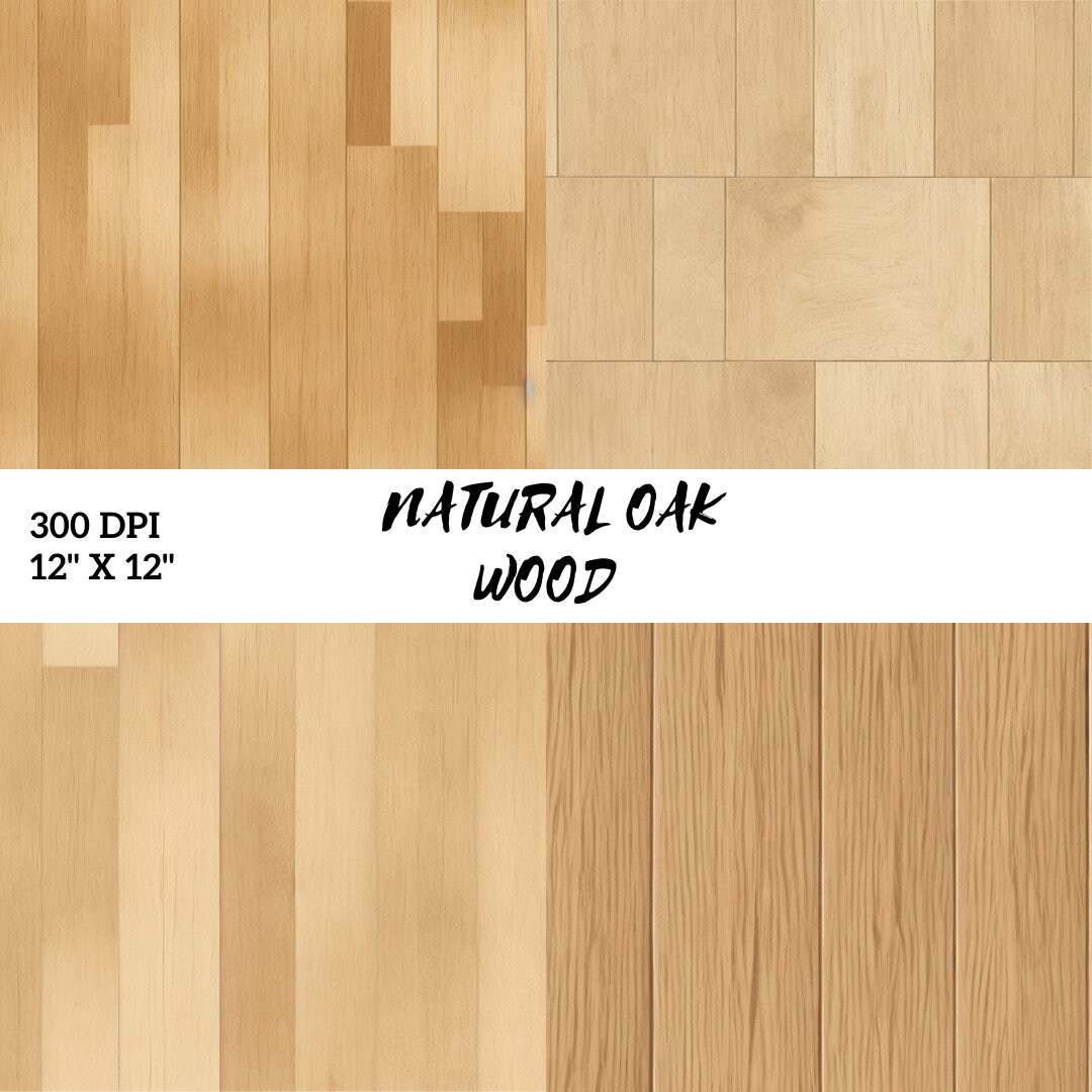 Natural Oak Wood Tile - Wood Paper PNG Digital Download Simple Digital ...