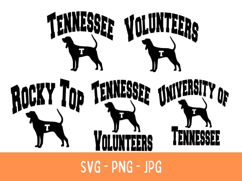 University of Tennessee Volunteers Smokey Mascot Bundle SVG-PNG-JPG ...