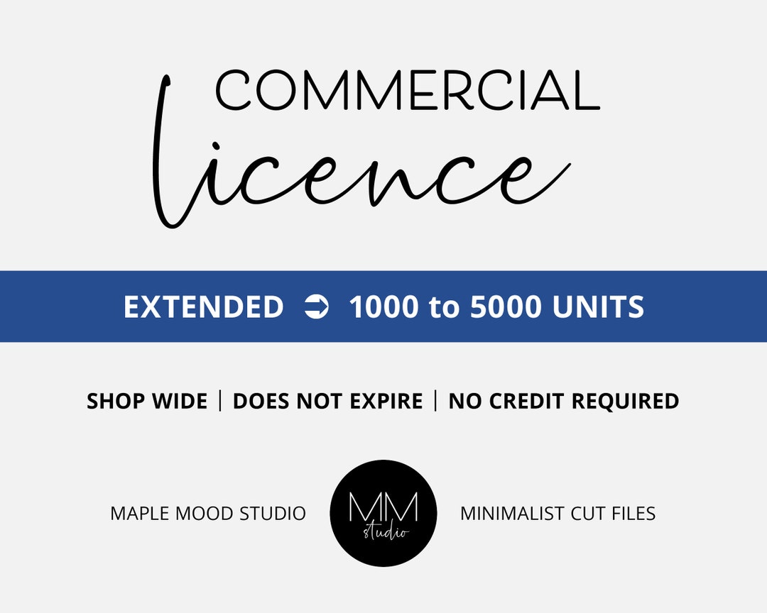 Extended Commercial Licence for ALL Maplemoodstudio SVG Files, Print on ...