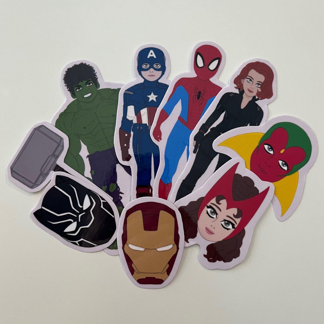 Superhero Sticker Pack (handmade and Drawn by Me!) - Etsy