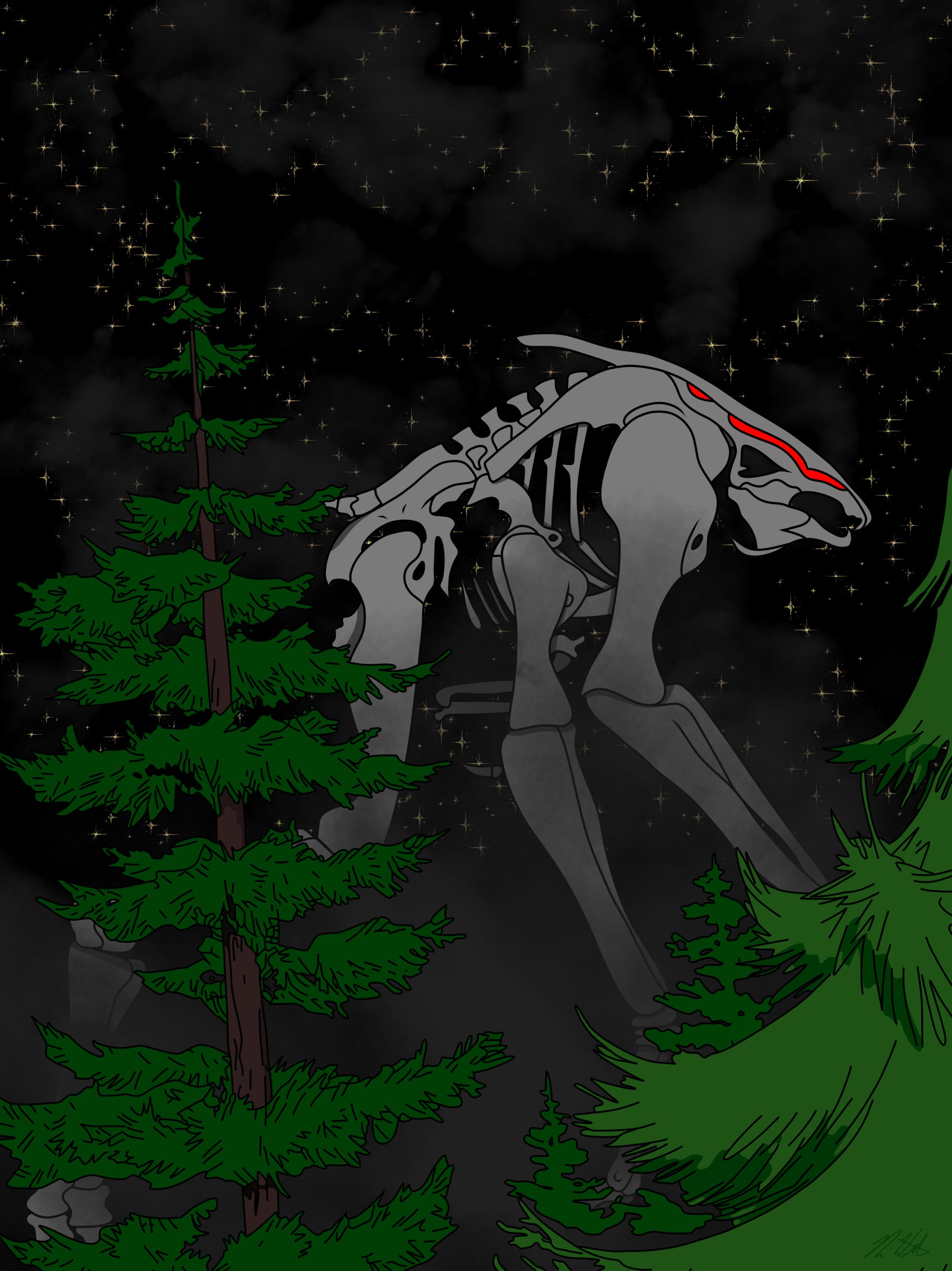 MUTO Print Godzilla Movie Horror Monster Kaiju Mothra Spooky Sci-fi - Etsy