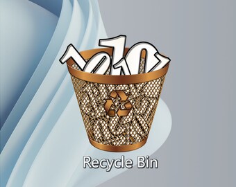 Natural Gray Desktop Recycle Bin Icon and Complete Natural Folder Icon ...