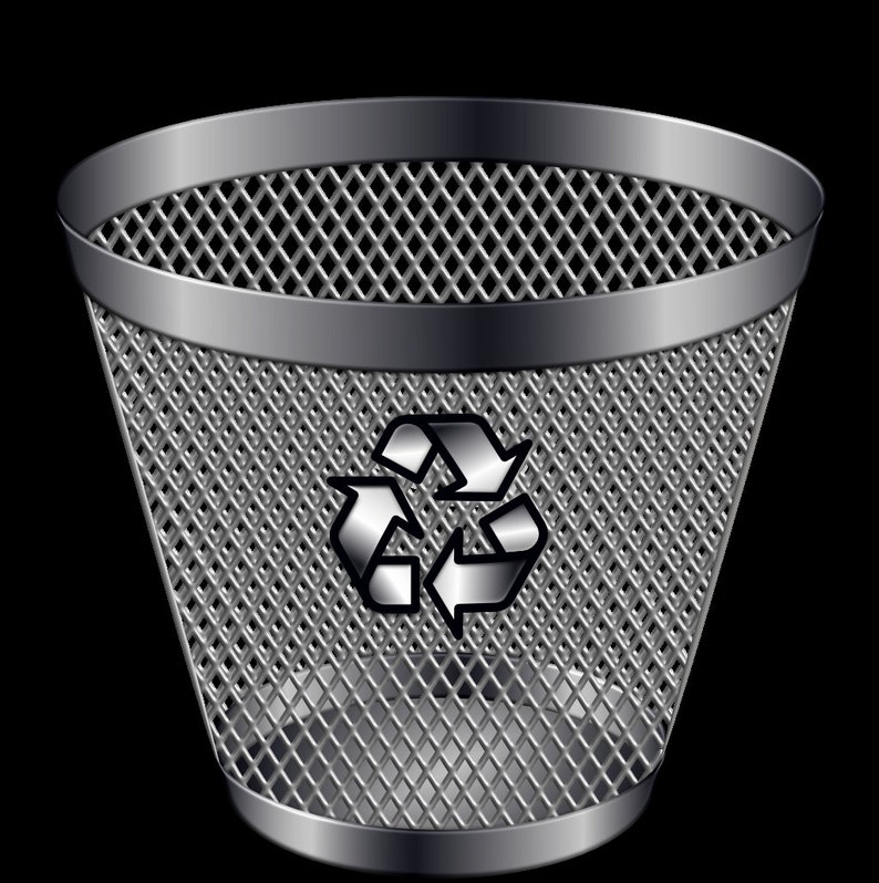 Metallic Steel Desktop Recycle Bin Icon Set for Windows - Etsy
