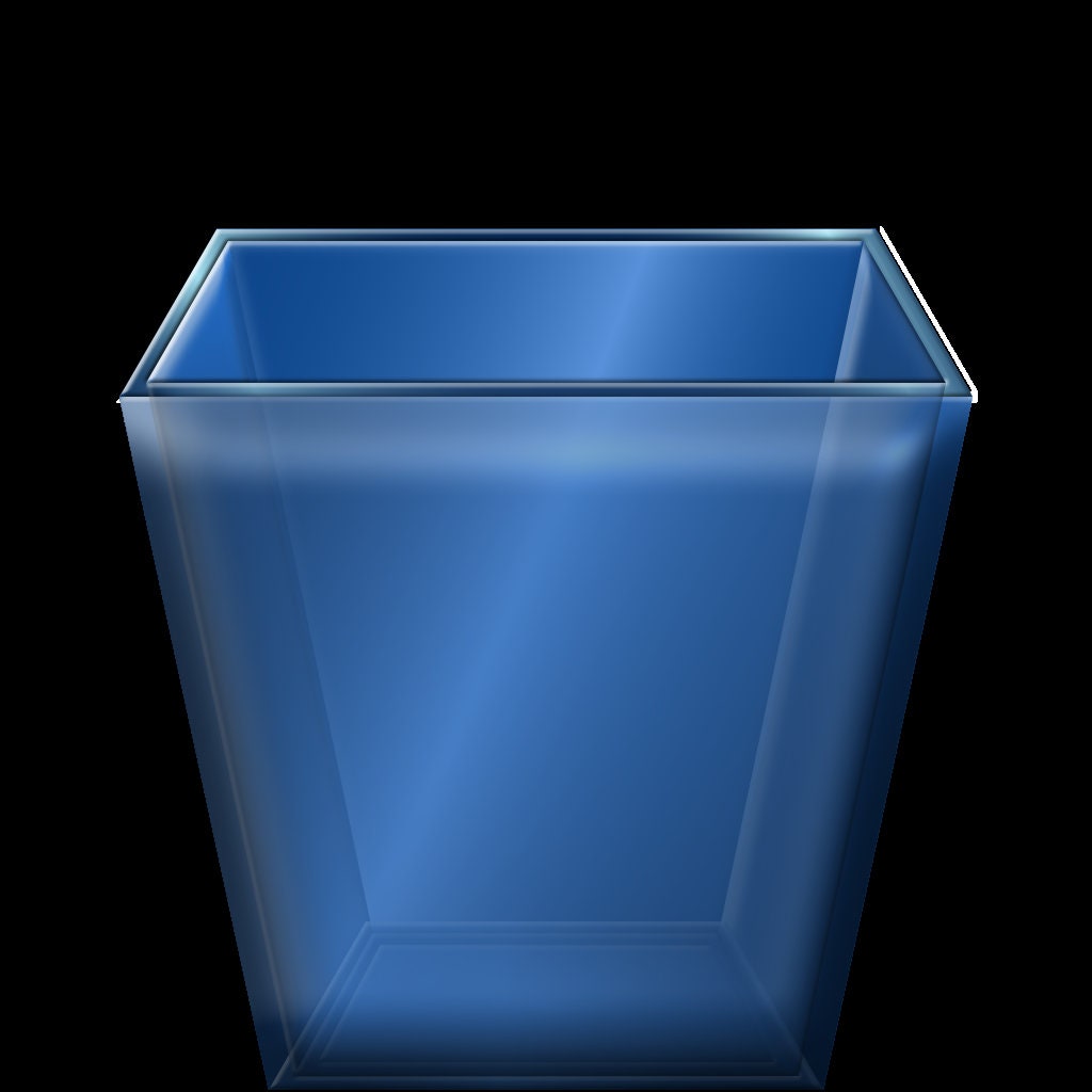 Translucent Blue Desktop Recycle Bin Icon Set for Windows - Etsy