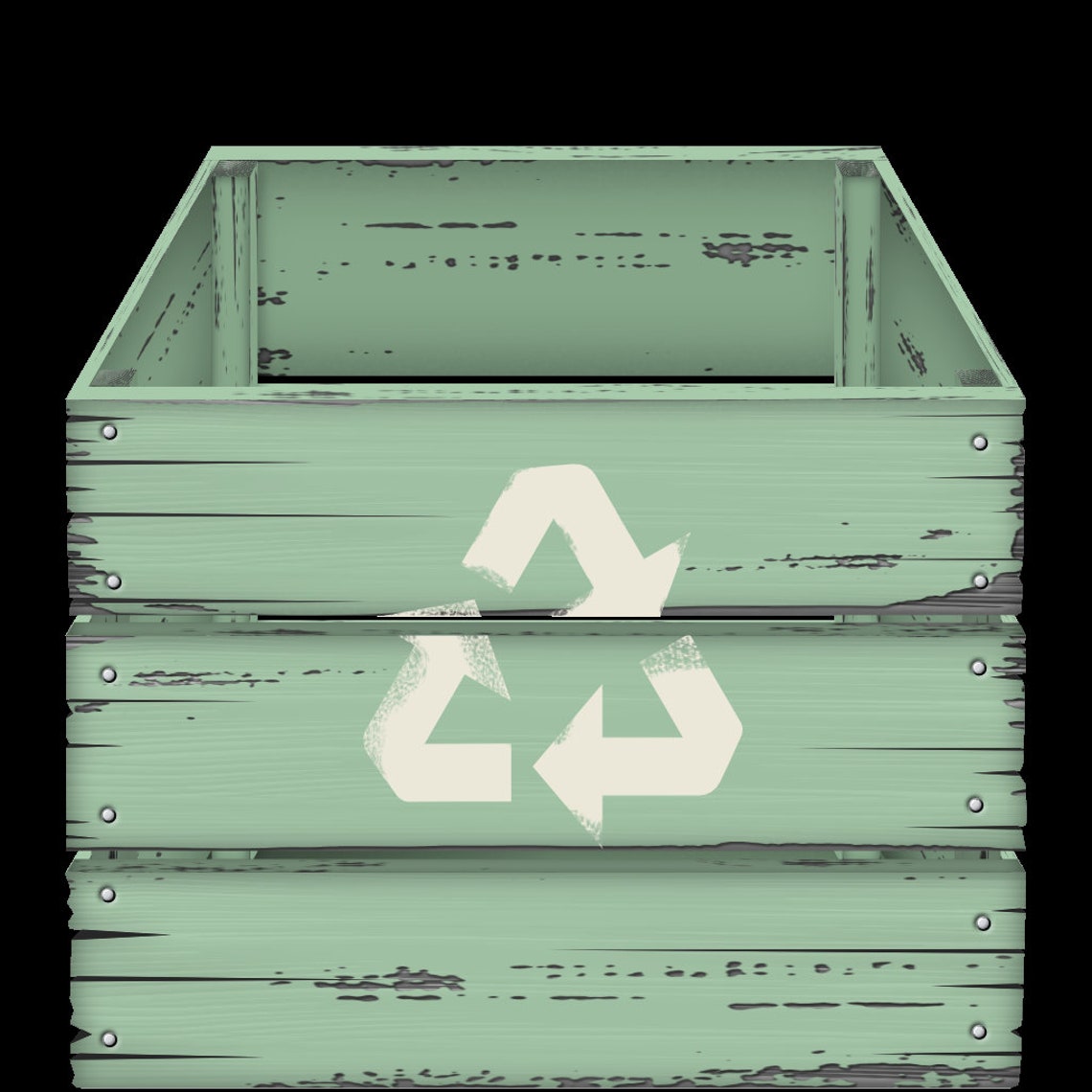 Rustic Green Desktop Recycle Bin Icon and Complete Rustic Folder Icon ...