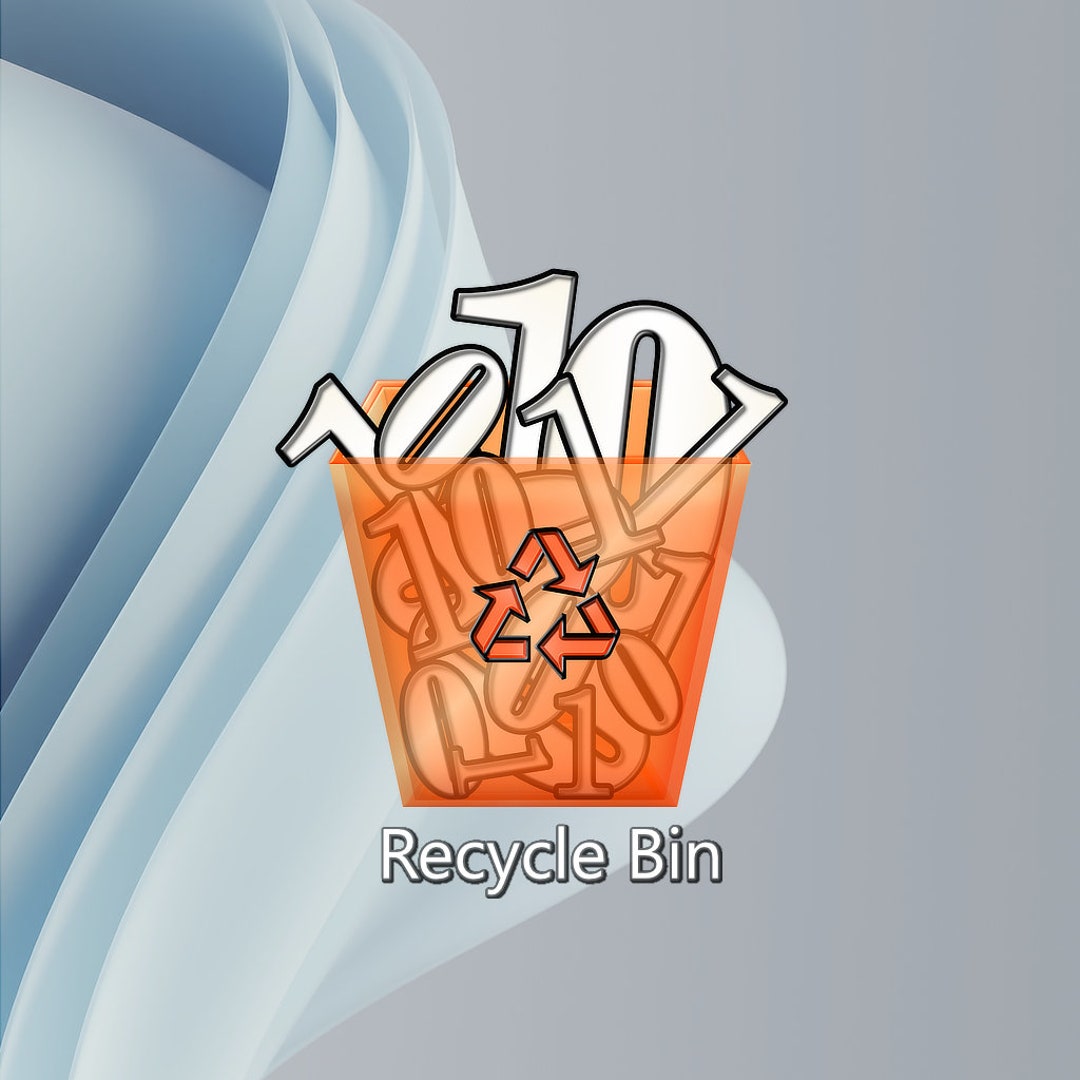 Translucent Orange Desktop Recycle Bin Icon Set for Windows - Etsy