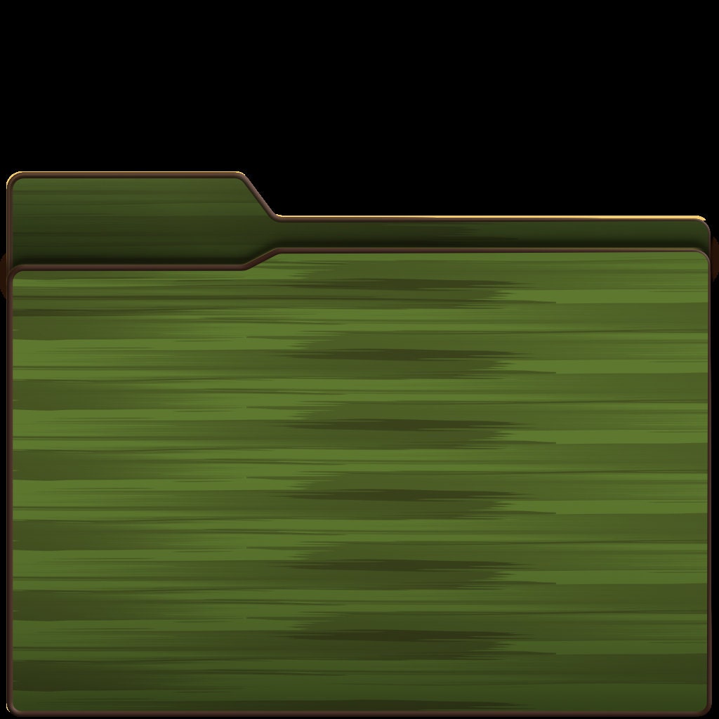 Natural Green Desktop Recycle Bin Icon and Complete Natural Folder Icon ...