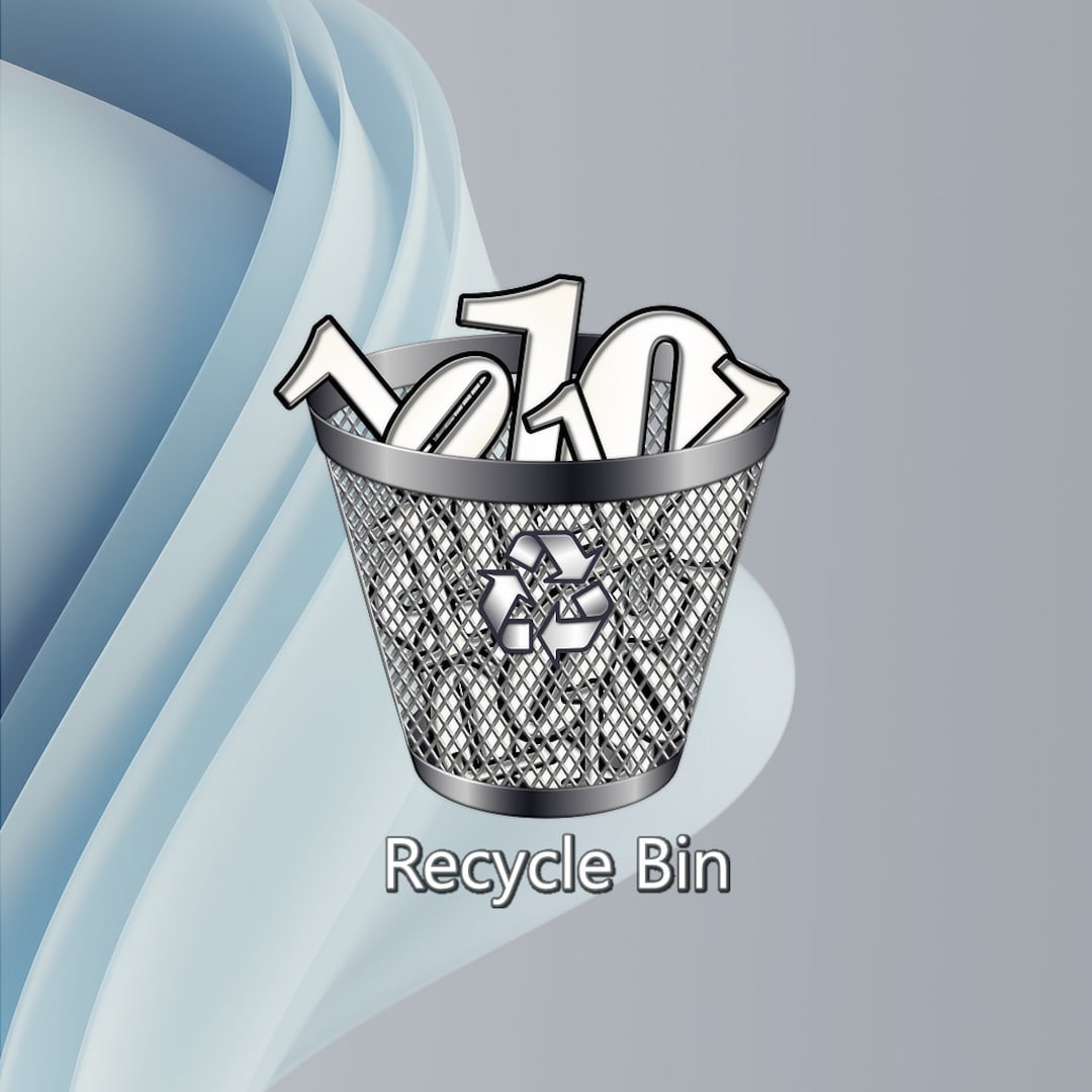 Metallic Steel Desktop Recycle Bin Icon Set for Windows - Etsy