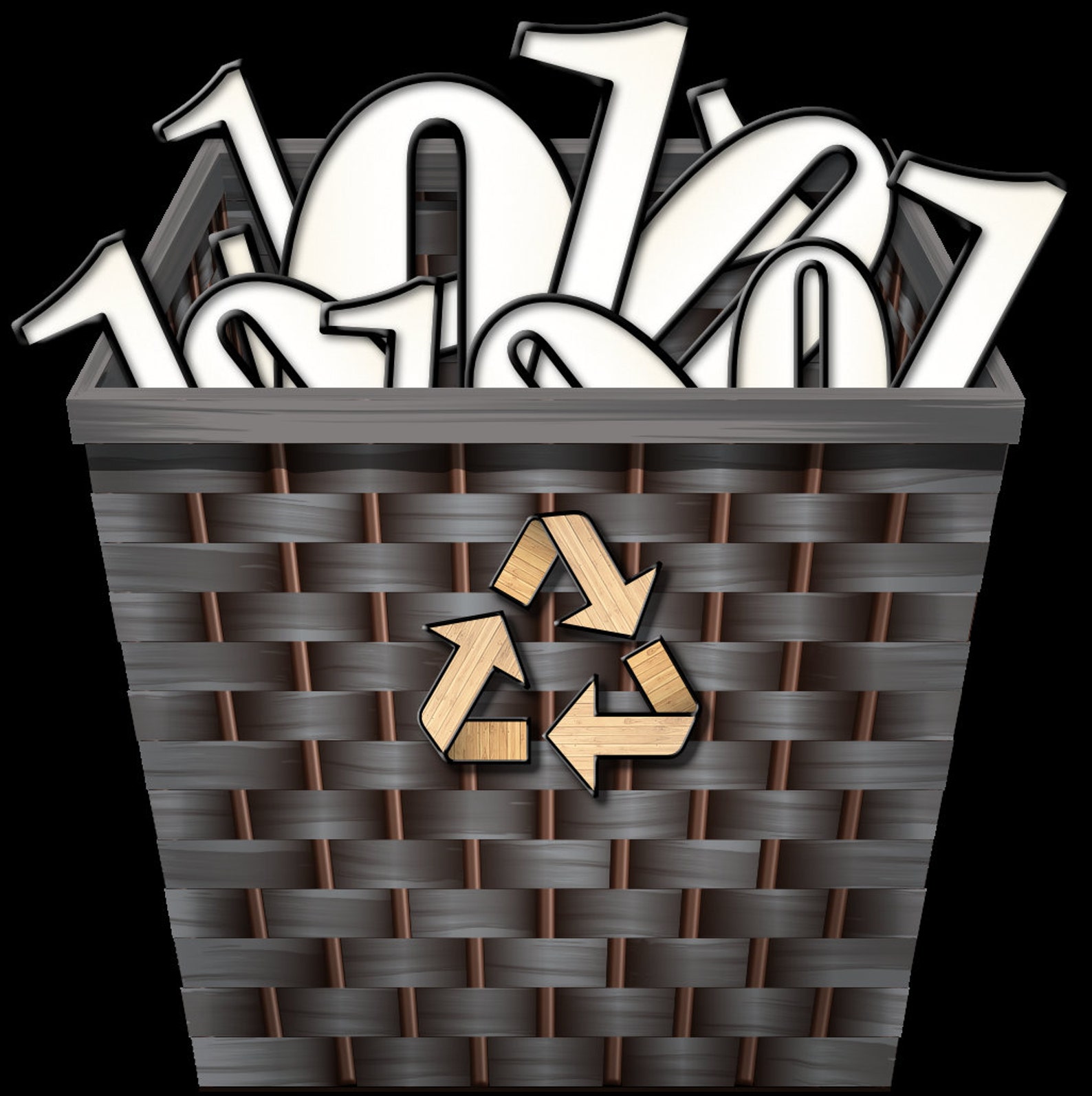 Natural Gray Desktop Recycle Bin Icon and Complete Natural Folder Icon ...