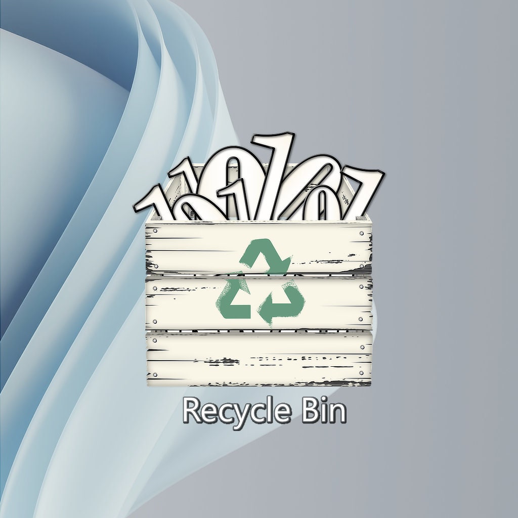Rustic White Desktop Recycle Bin Icon Set for Windows - Etsy