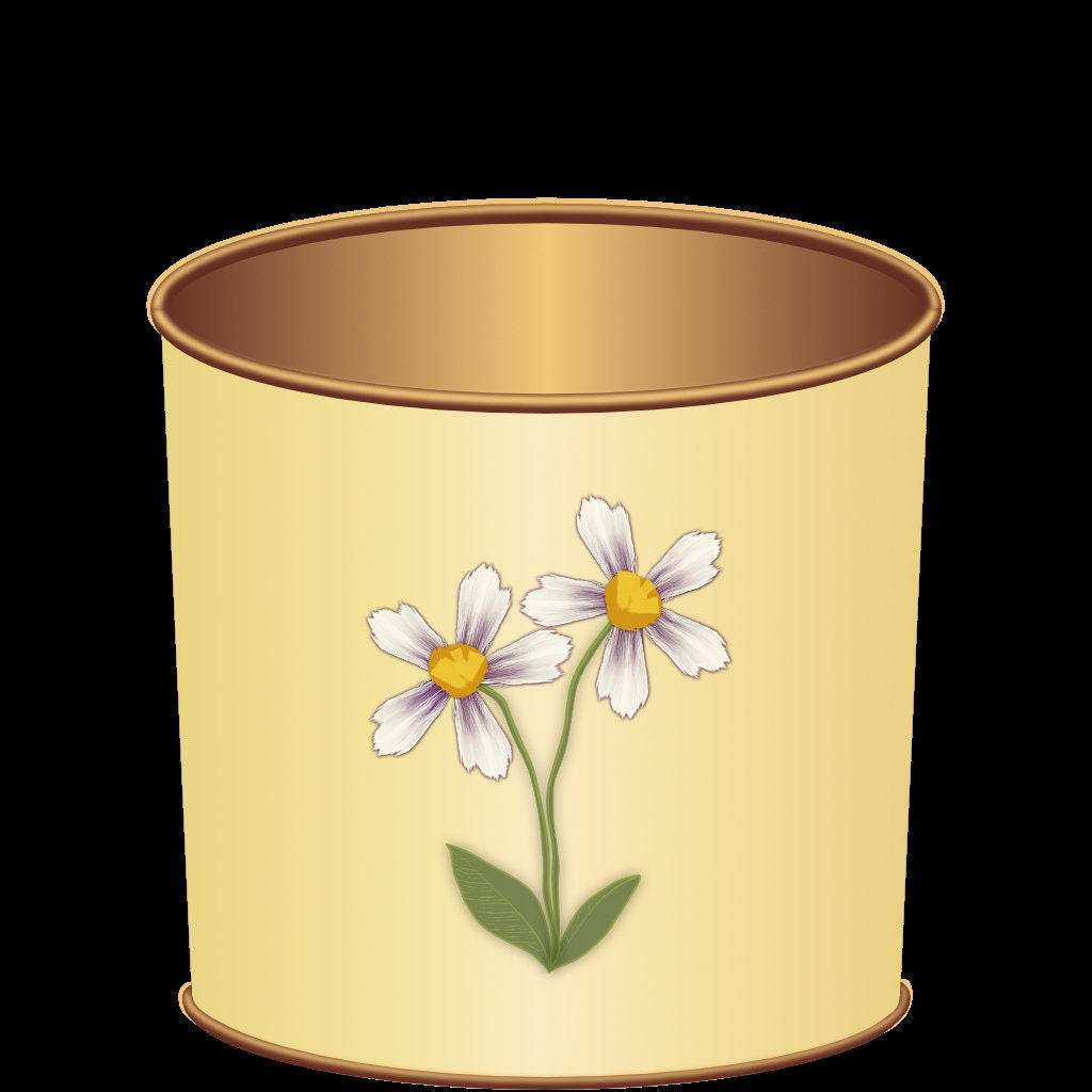 Vintage Yellow Desktop Recycle Bin Icon and Complete Vintage Folder ...