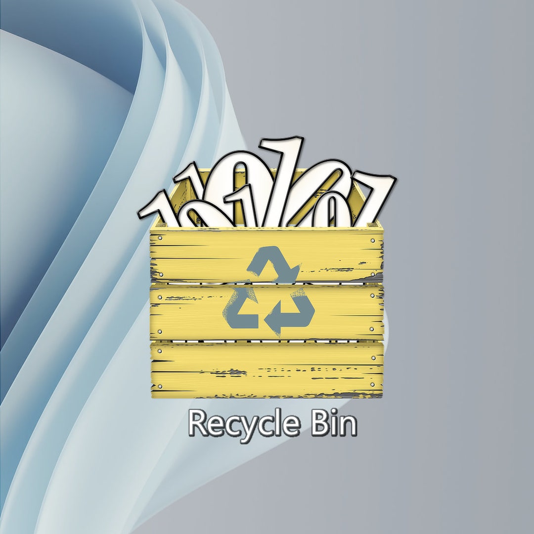 Rustic Yellow Desktop Recycle Bin Icon Set for Windows - Etsy