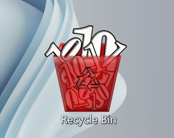 Natural Gray Desktop Recycle Bin Icon and Complete Natural Folder Icon ...