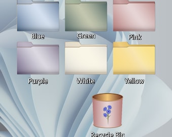 Vintage Blue Desktop Recycle Bin Icon Set for Windows - Etsy