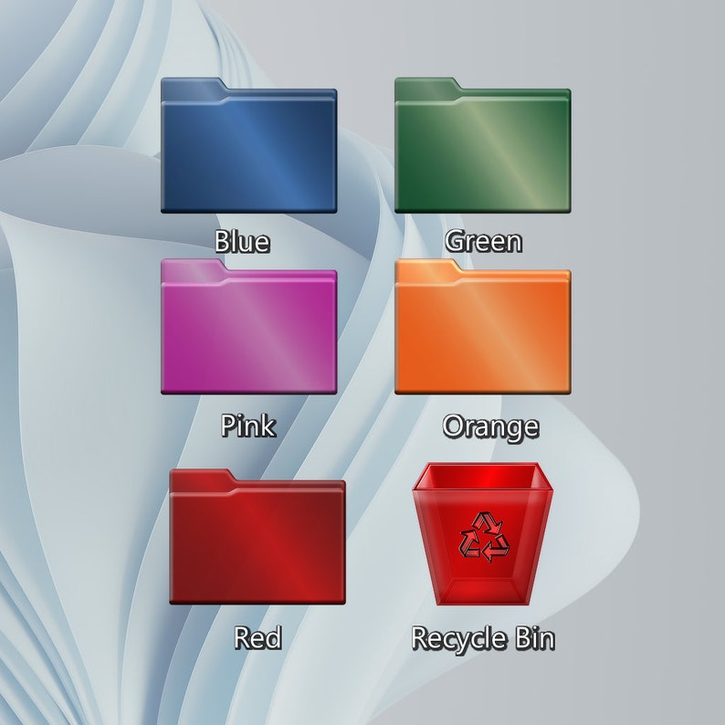 Translucent Red Desktop Recycle Bin Icon and Complete Translucent ...
