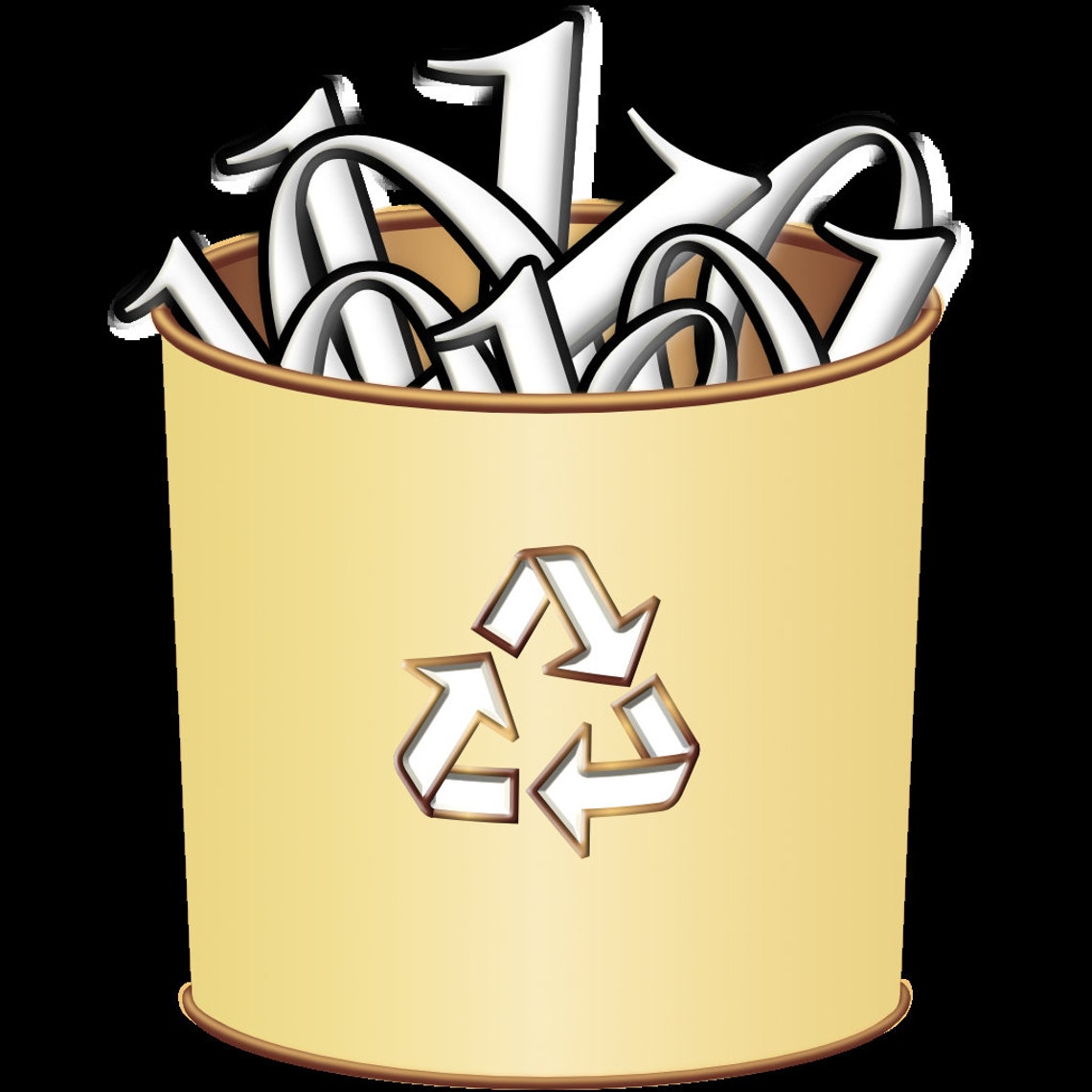 Vintage Yellow Desktop Recycle Bin Icon Set for Windows - Etsy