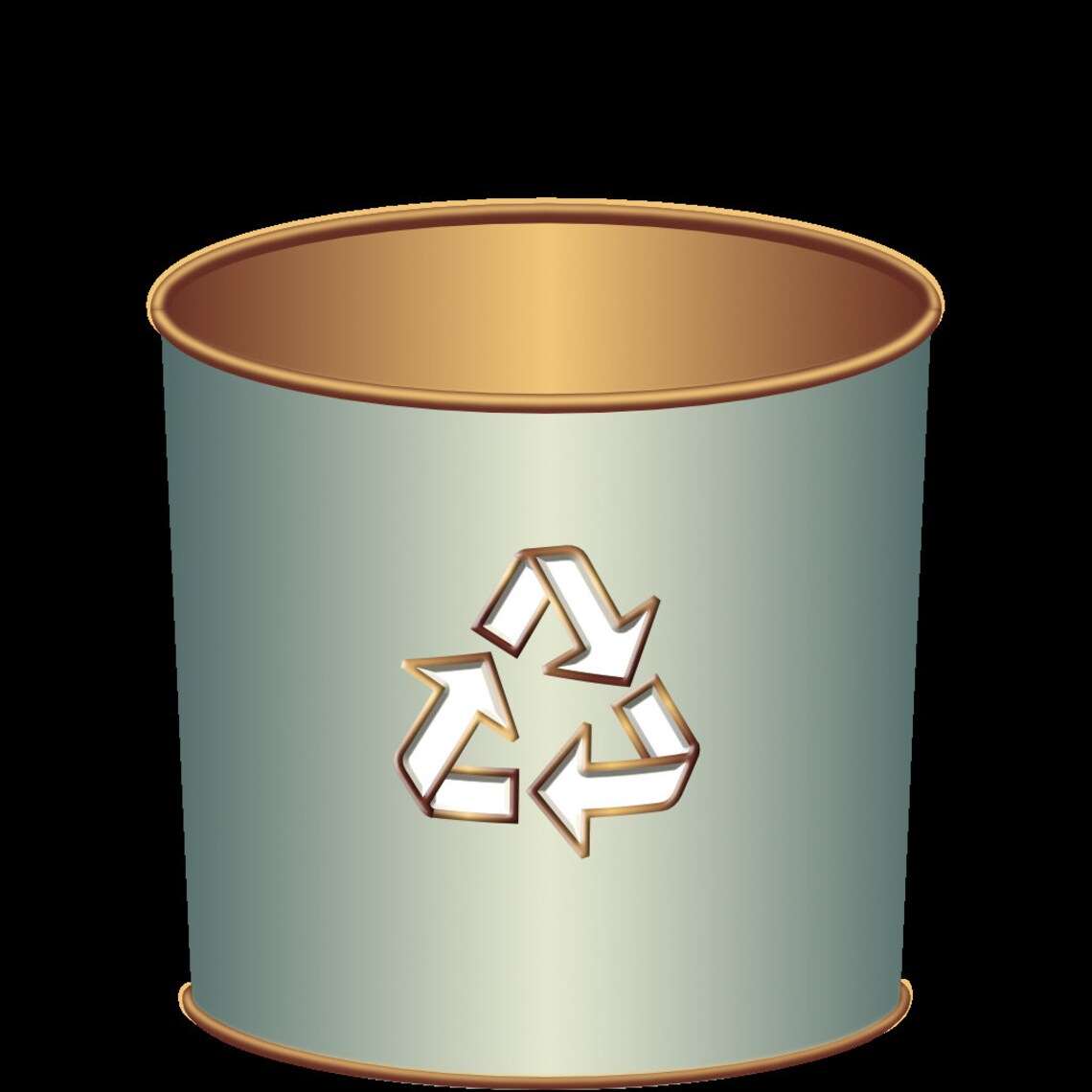 Vintage Green Desktop Recycle Bin Icon and Complete Vintage Folder Icon ...