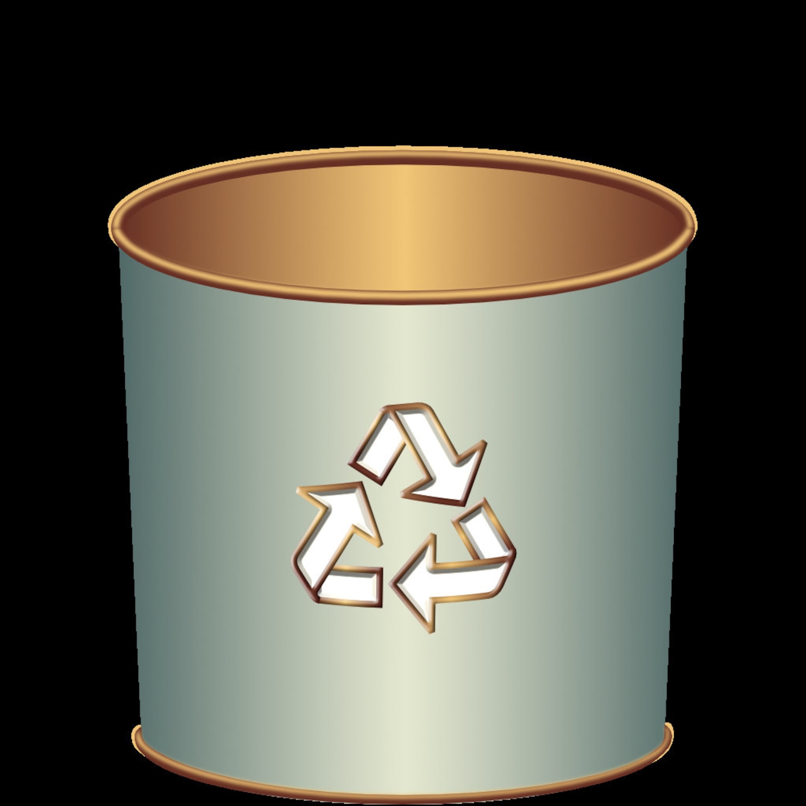 Vintage Green Desktop Recycle Bin Icon and Complete Vintage Folder Icon ...