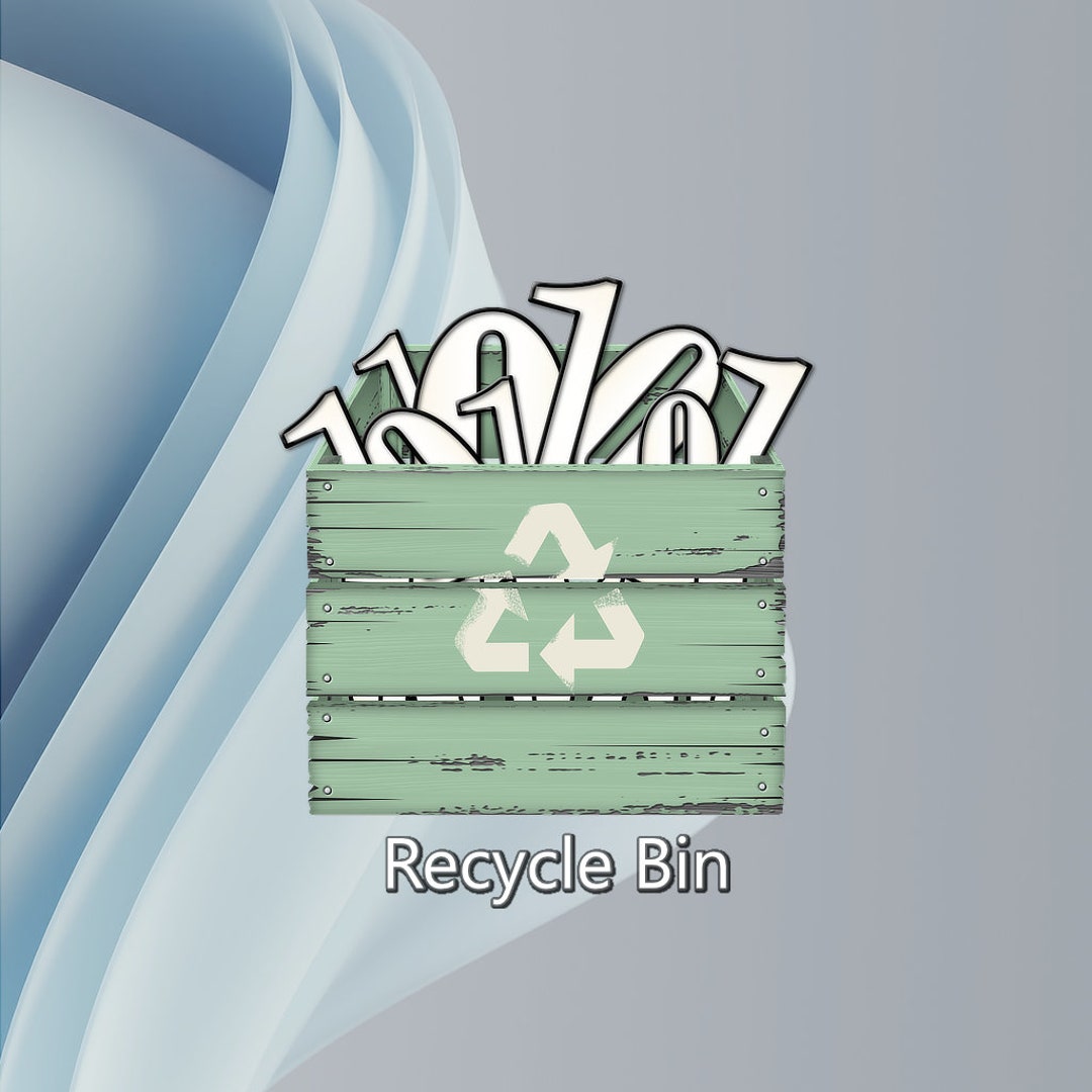 Rustic Green Desktop Recycle Bin Icon Set for Windows - Etsy