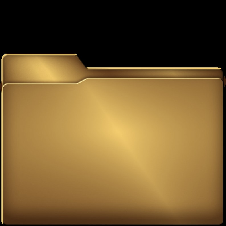 Metallic Desktop Folder Icon Set for Windows and Mac - Etsy
