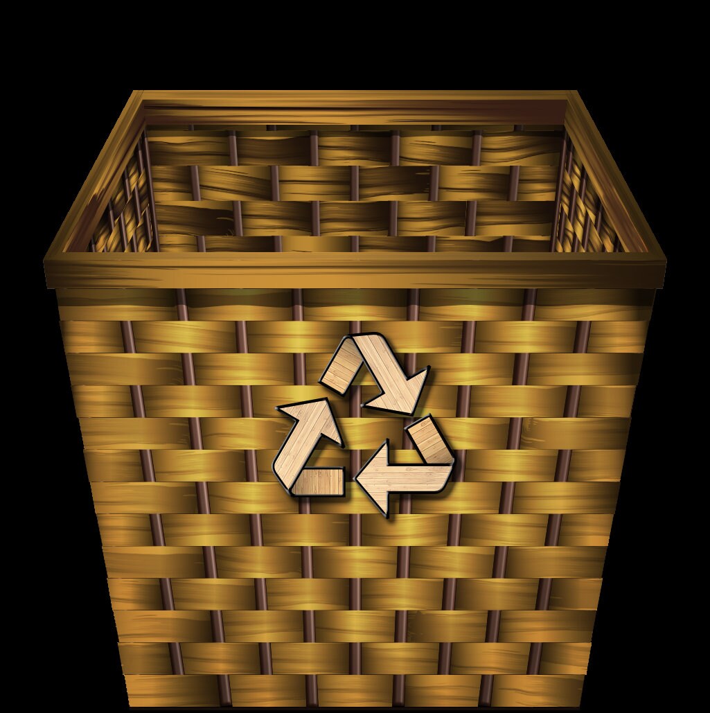 Natural Yellow Desktop Recycle Bin Icon and Complete Natural Folder ...