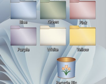 Vintage White Desktop Recycle Bin Icon Set for Windows - Etsy