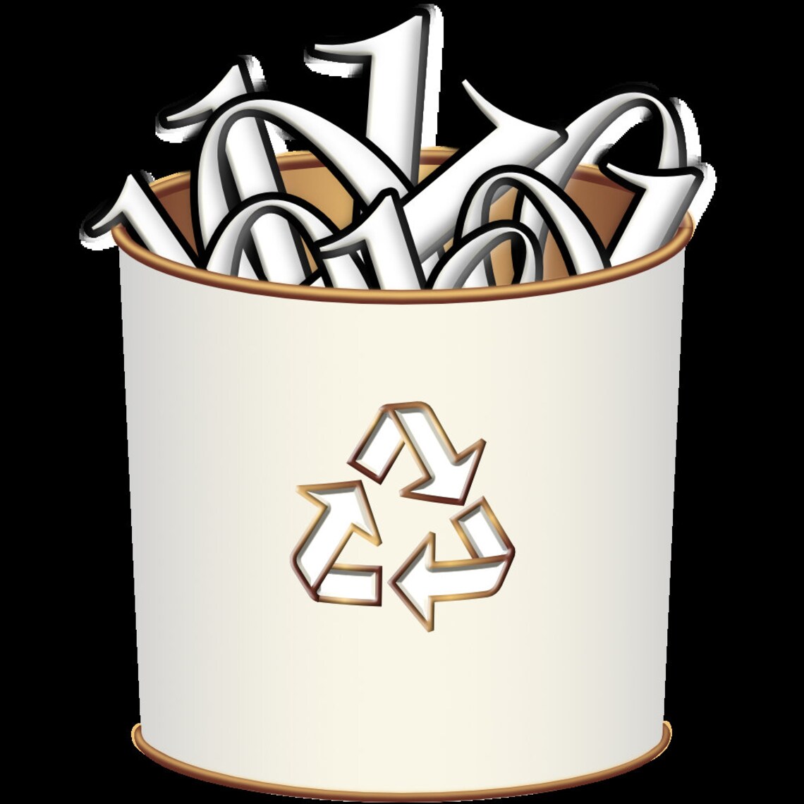 Vintage White Desktop Recycle Bin Icon Set for Windows - Etsy