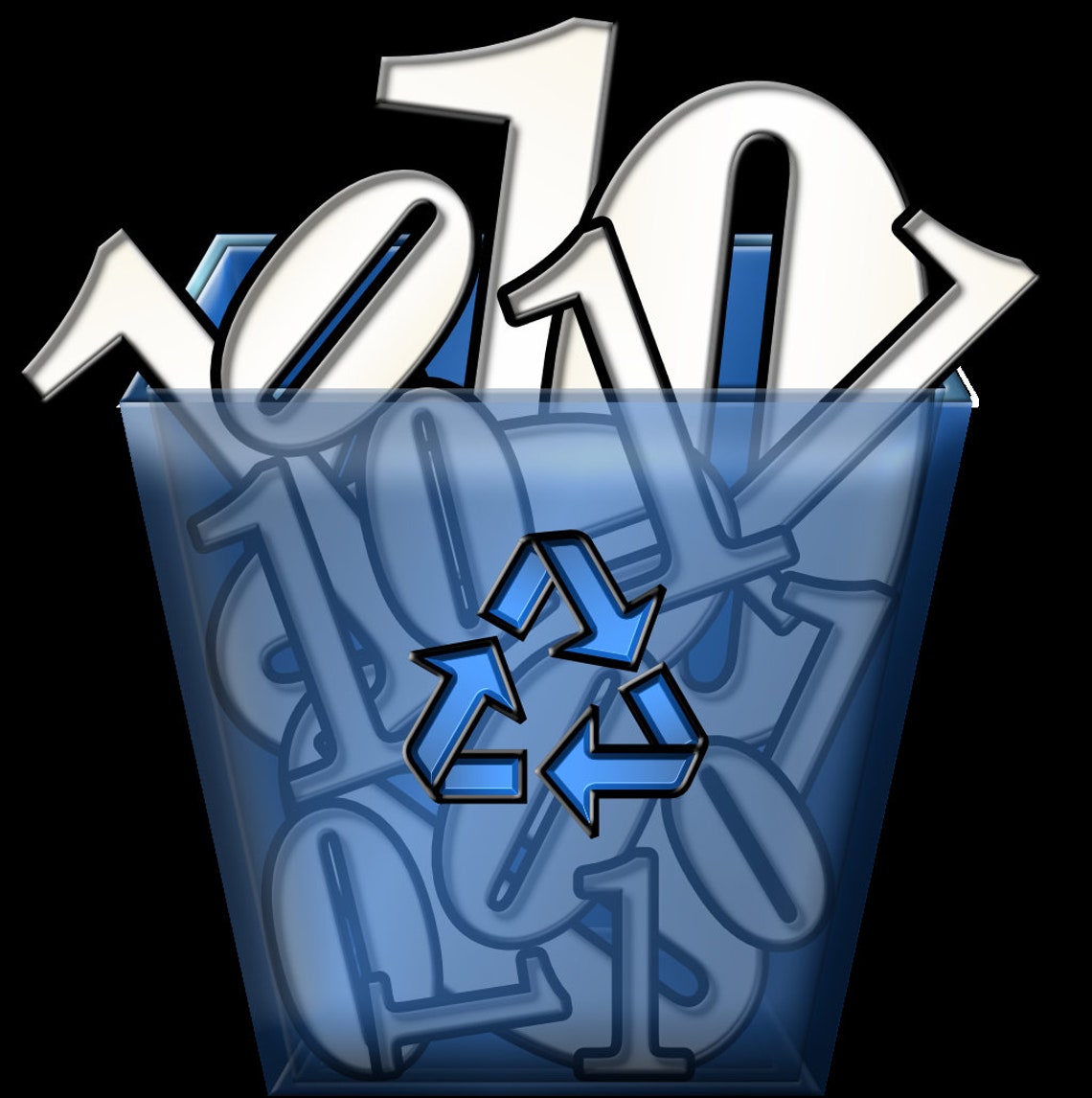 Translucent Blue Desktop Recycle Bin Icon Set for Windows - Etsy