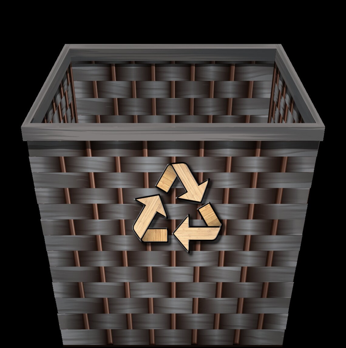 Natural Gray Desktop Recycle Bin Icon and Complete Natural Folder Icon ...