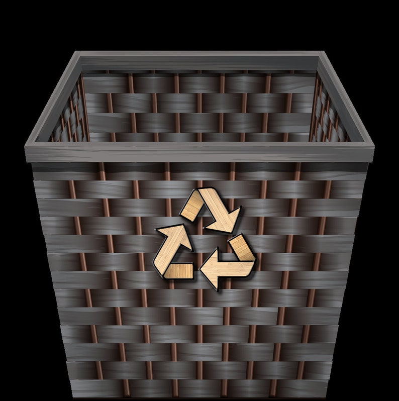 Natural Gray Desktop Recycle Bin Icon and Complete Natural Folder Icon ...