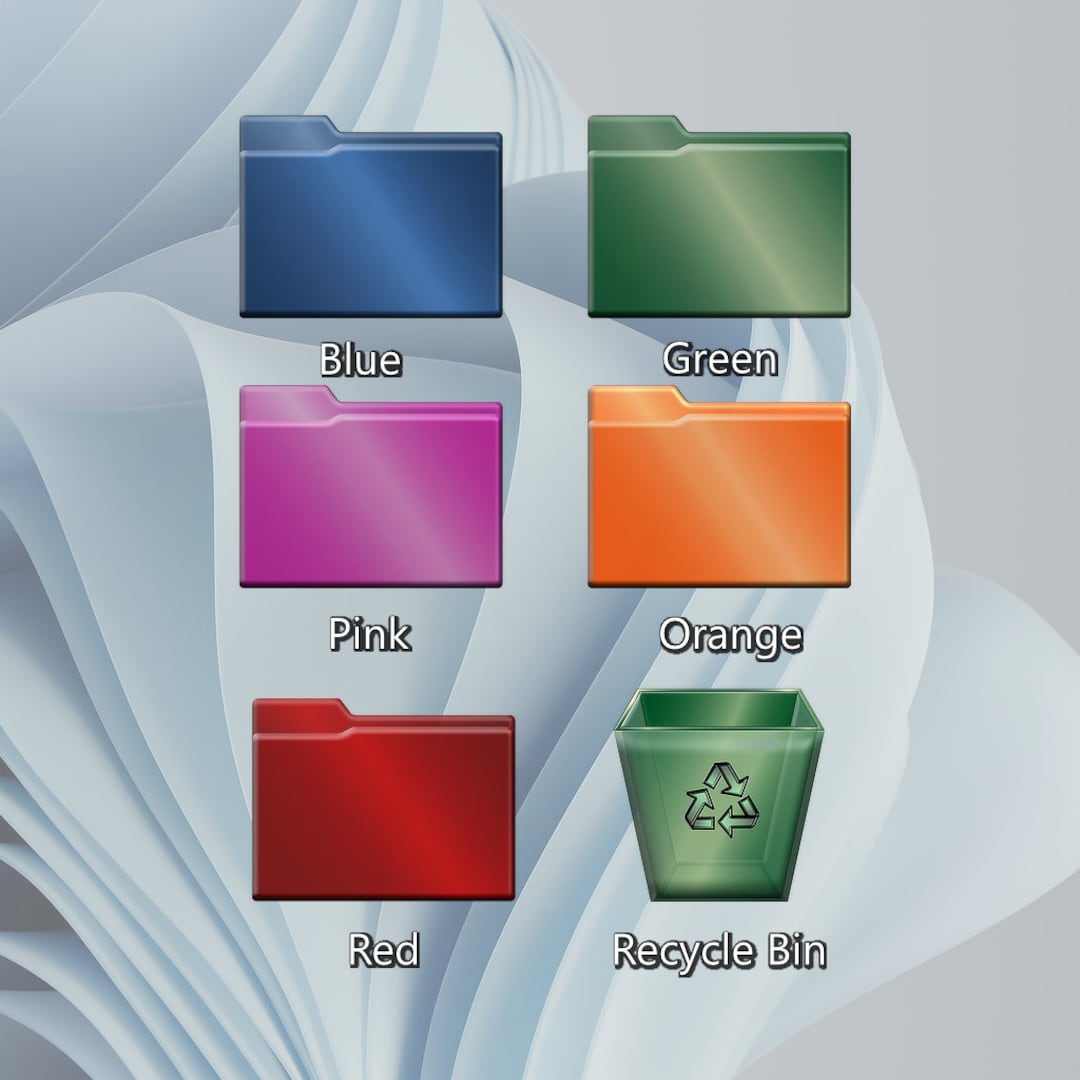 Translucent Green Desktop Recycle Bin Icon and Complete Translucent ...