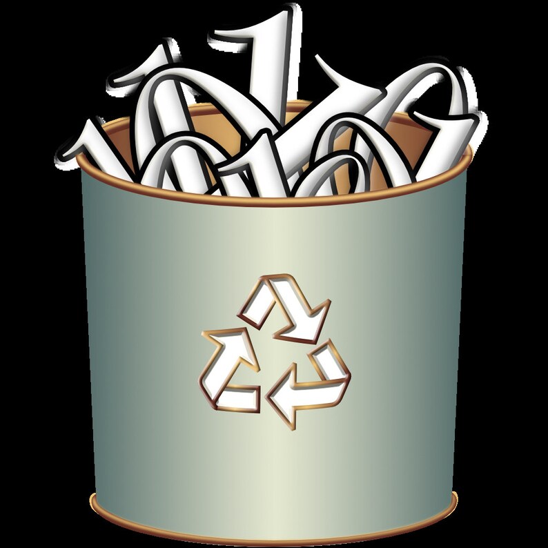 Vintage Green Desktop Recycle Bin Icon and Complete Vintage Folder Icon ...