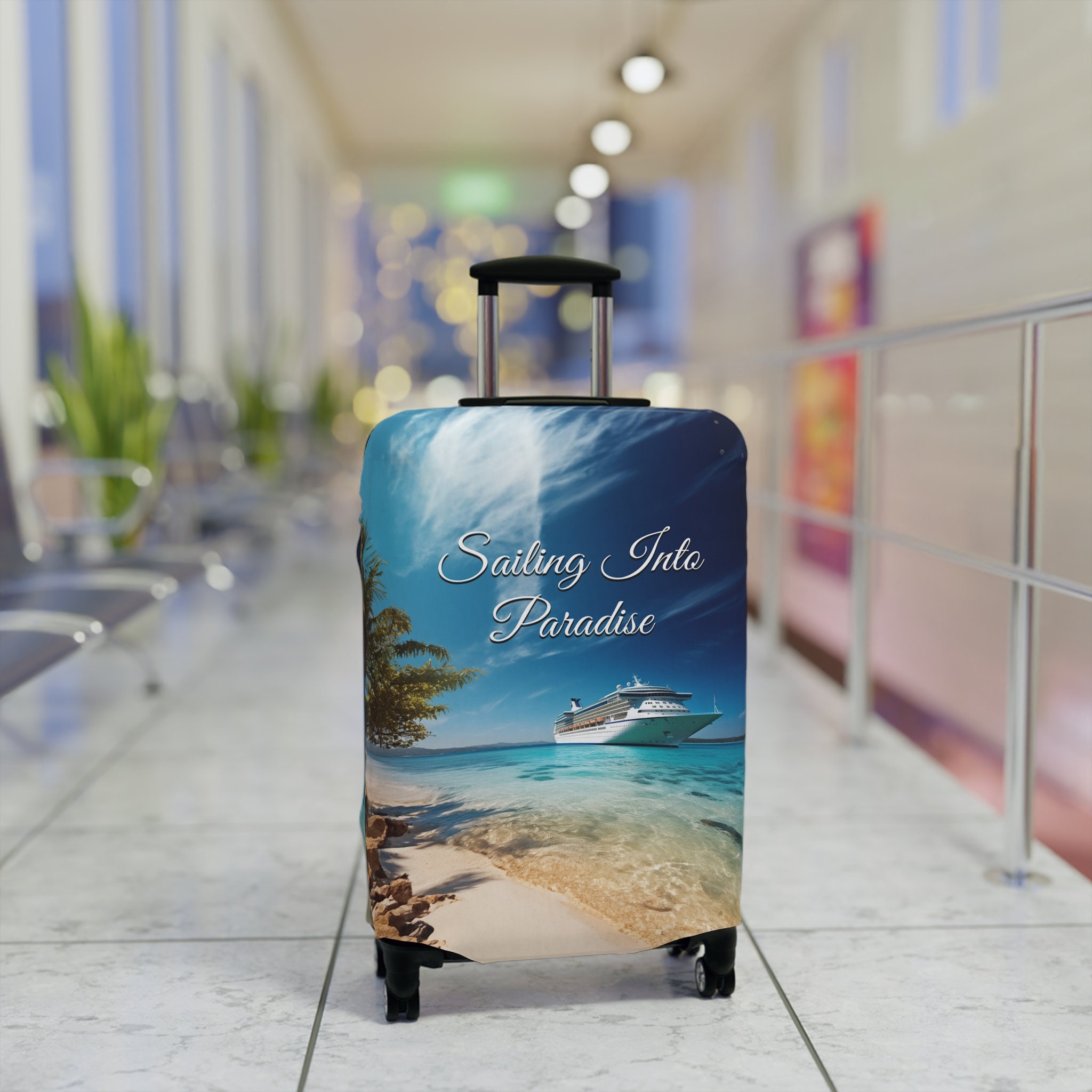 Wanderlust Cruise Ship Suitcase Cover For Travel Luggage Protection ...