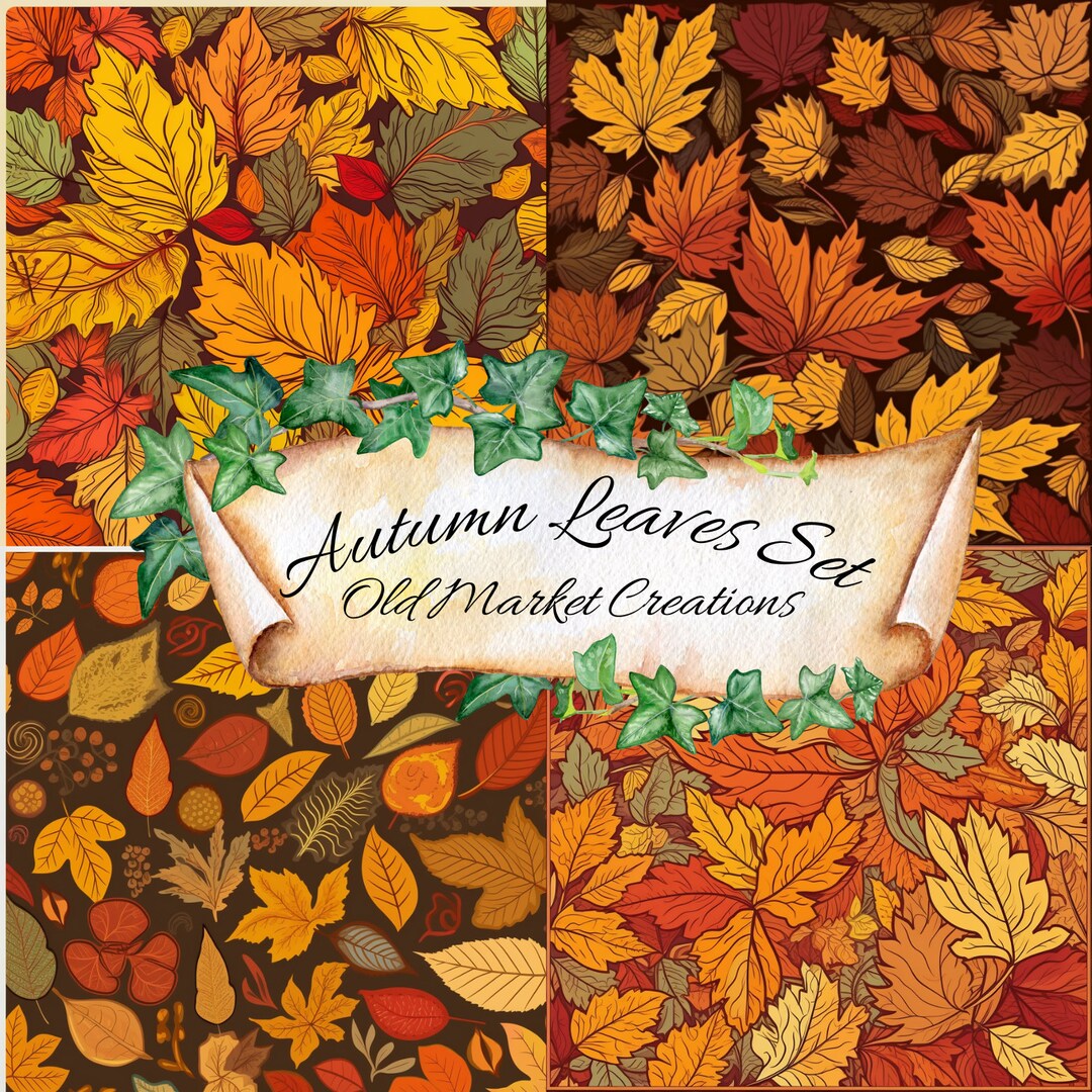 Autumn Leaves Scrapbook Set - Etsy