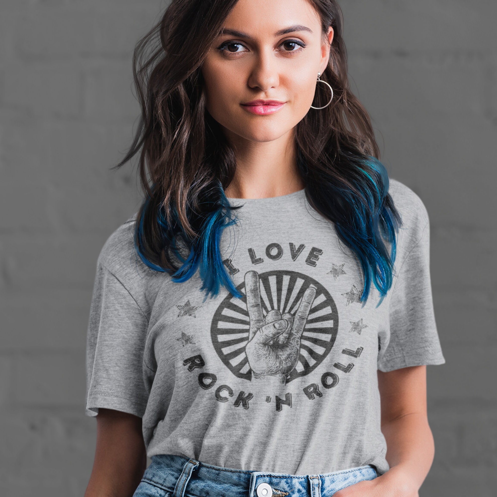 I Love Rock 'N Roll Shirt, Joan Jett, Unisex T-shirt With Rock Hand ...