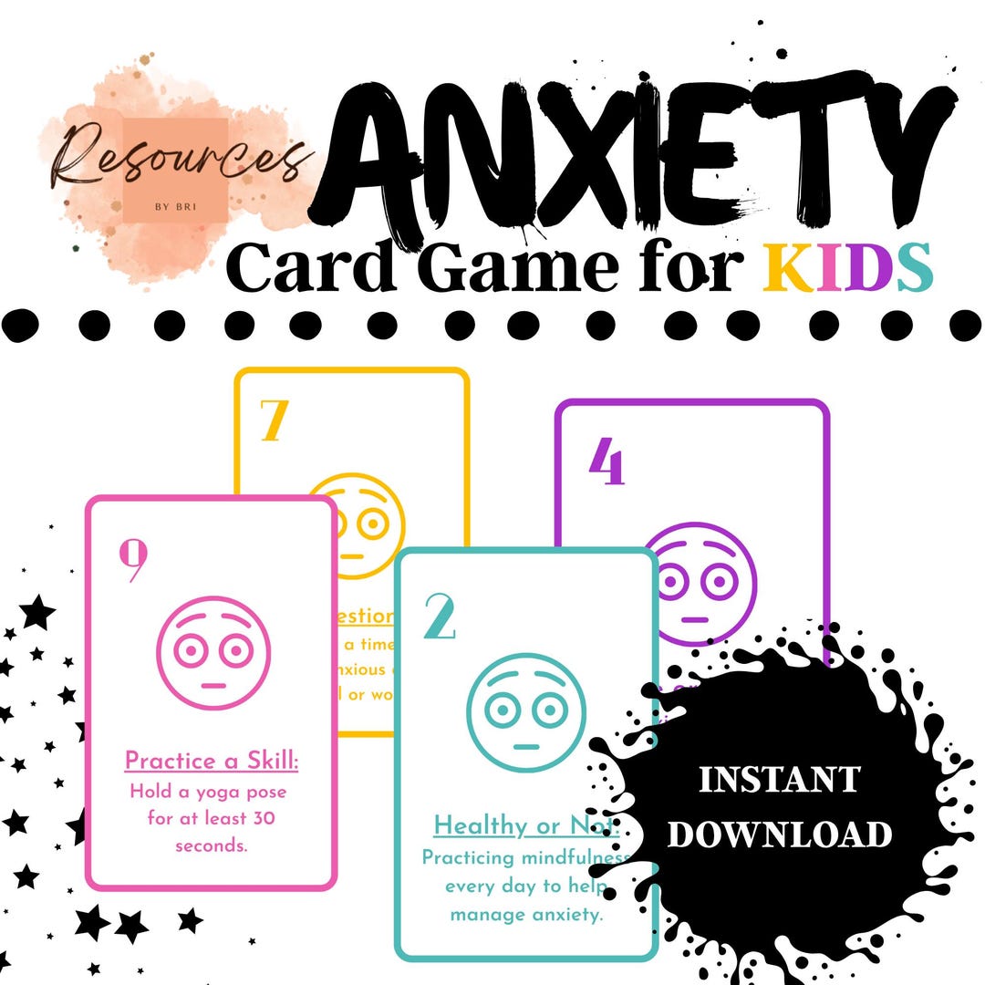 Anxiety Card Game for Kids: Coping & Self-regulation Skills - Etsy