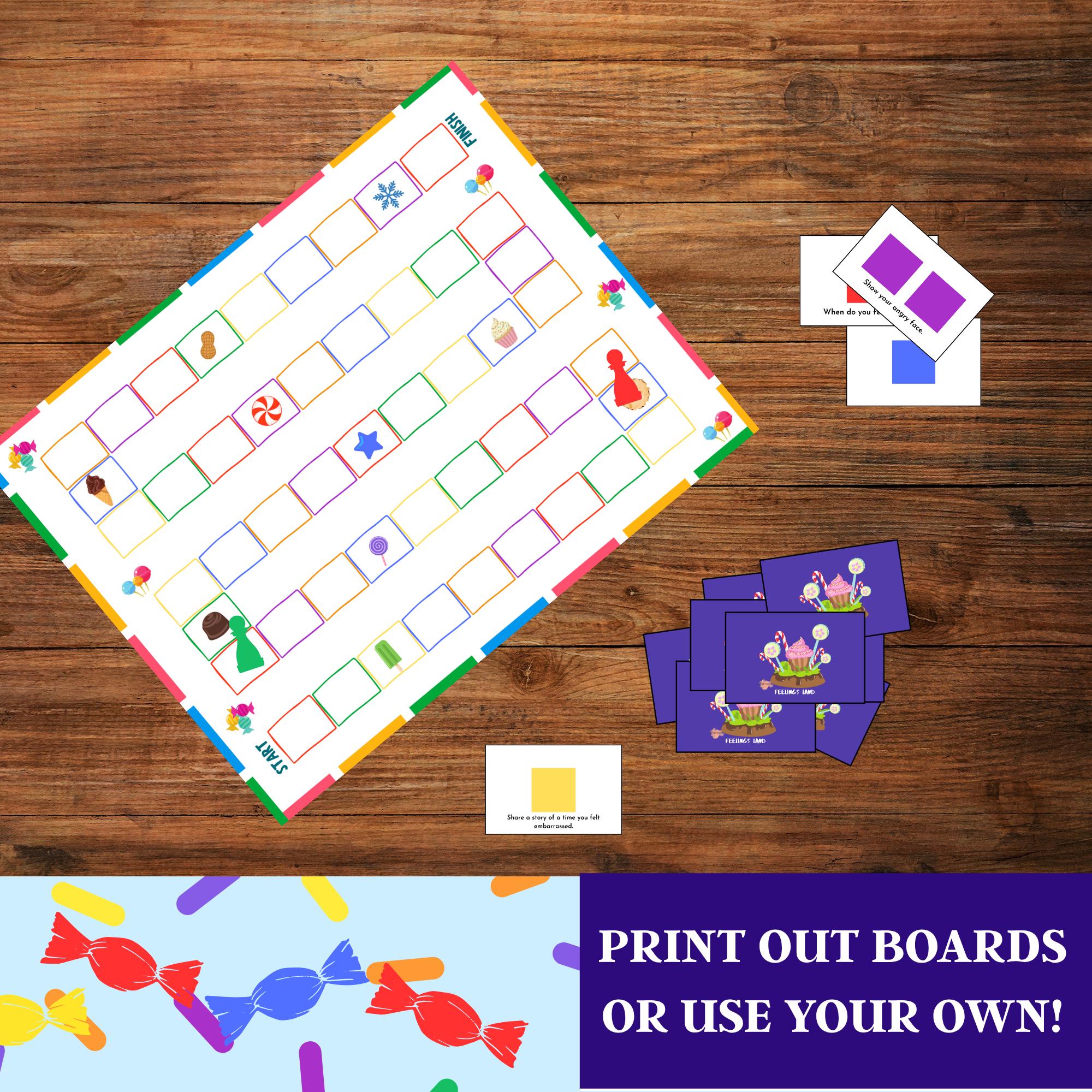 Emotion Land, Candy Land Inspired Therapeutic Board Game for Kids, Self ...