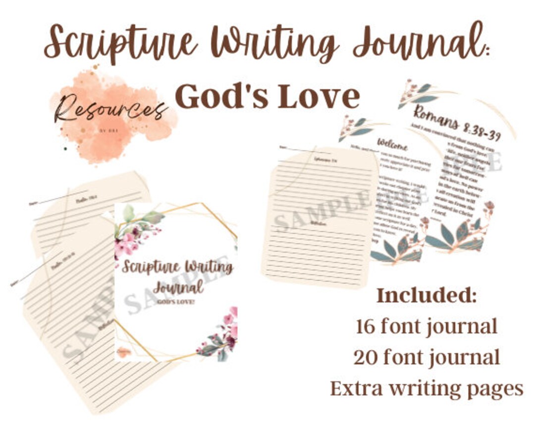 Scripture Writing Journal: God's Love - Etsy
